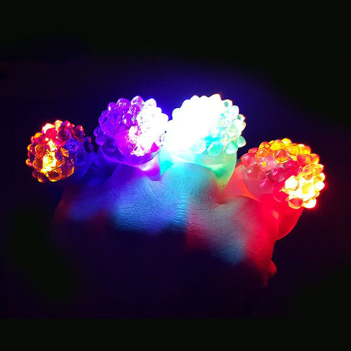 Party Stars Flashing LED Bumpy Jelly Ring Light-Up Toys – Novelty Place