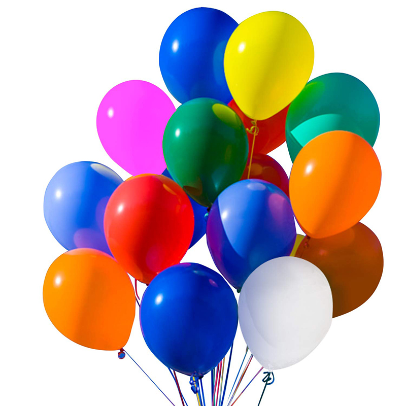 Party Balloons, Bright and Assorted Colors 12 Inch 100 Pcs – Novelty Place