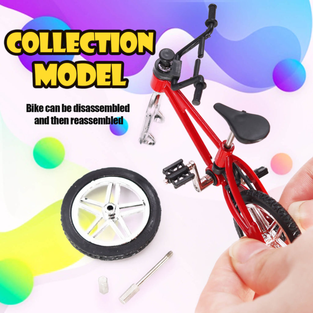 Mini Finger Bike 4 Colors (4 Pack)- Miniature Fidget Bicycle Toy Game ...